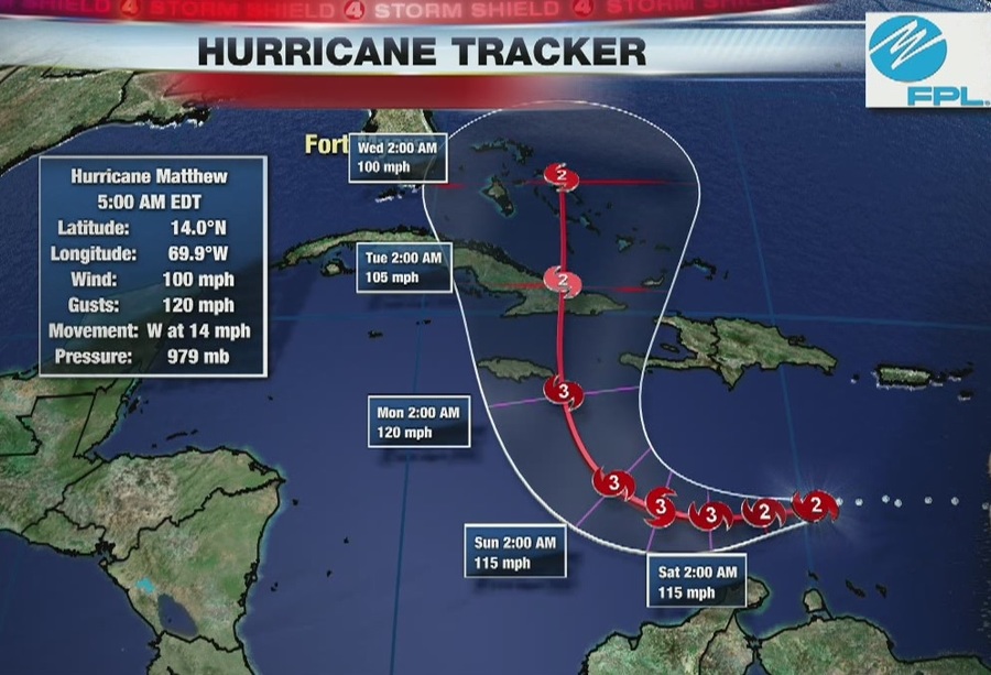 Hurricane Matthew grows to Category 2 storm - Fox 4 Now WFTX Fort Myers ...